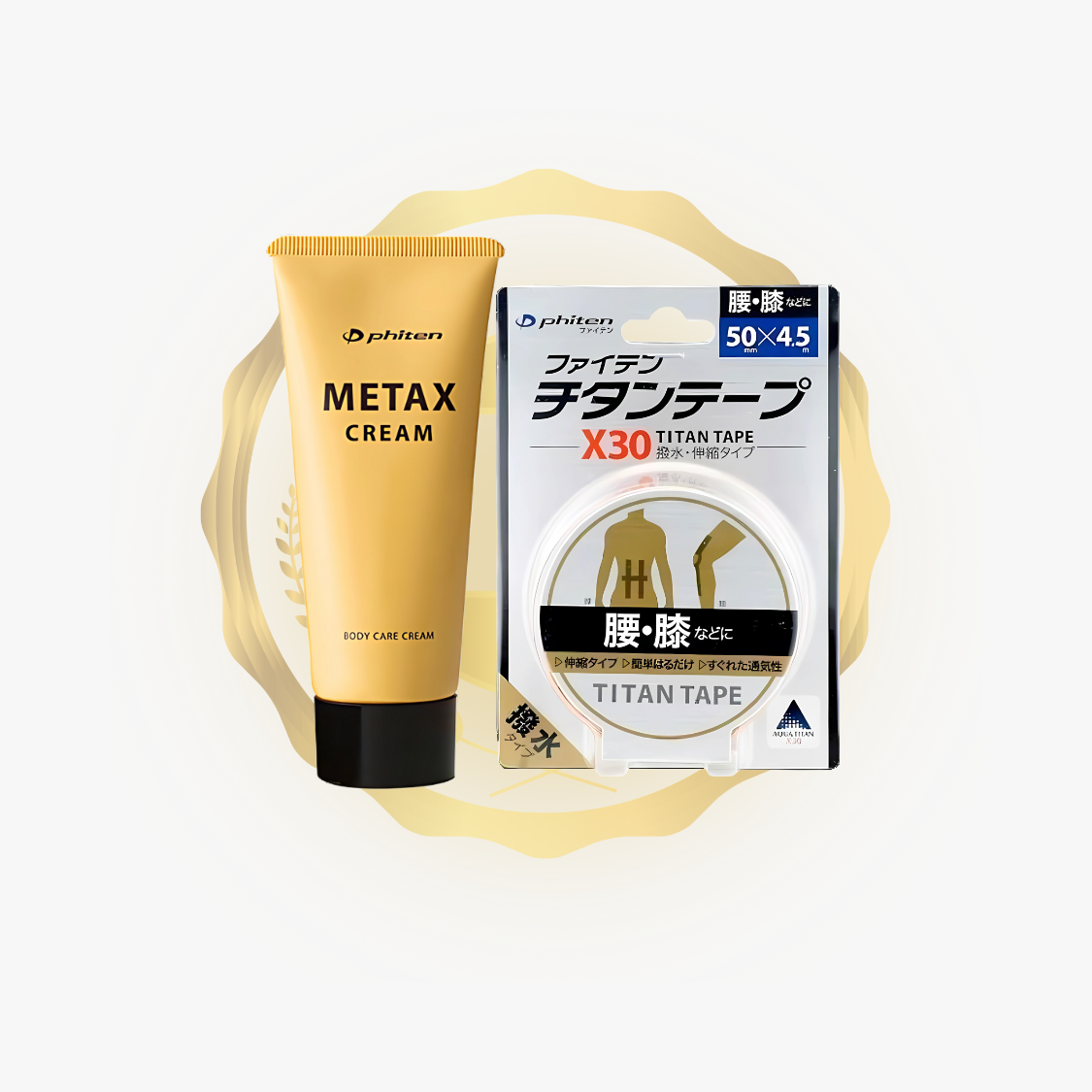 Titan Tape X30 + Metax Cream b 65 g Bundle – Phiten Australia